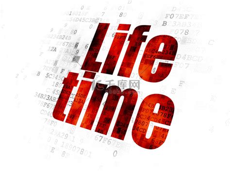 时间概念： 数字背景上的生命时间高清摄影大图 千库网