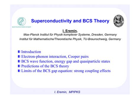 Superconductivity And Bcs Theory