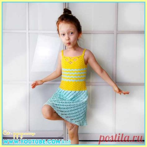 Как связать детский сарафан крючком Вязалка детям Постила