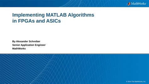Pdf Implementing Matlab Algorithms In Fpgas And Asics · Implementing