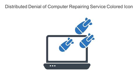 Distributed Denial Of Computer Repairing Service Colored Icon In