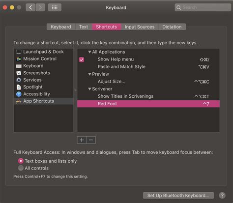 Mac Preferences Keyboard Shortcuts Vs Scrivener Keyboard Shortcuts