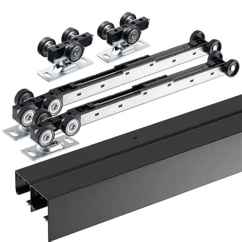 Vevor Bypass Door Hardware Bypass Closet Door Track Kit For 2 Door