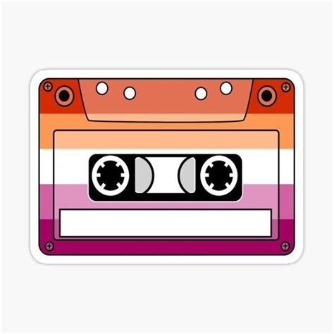 Lesbian Pride Flag Mixtape Sticker