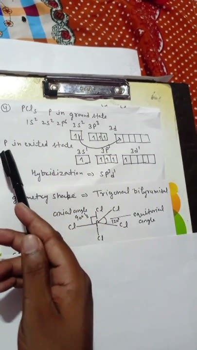 Hybridization And Geometry Shape Of Pcl5 Molecule Youtube