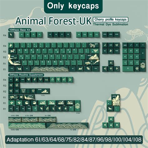Cherry Profile Keycaps Pbt Material Dye Sub Big Set Key Caps Iso Ansi Alice 7u Space Bar German
