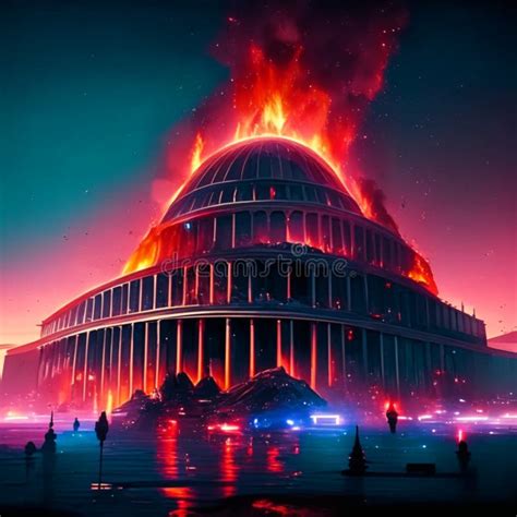 United States Capitol Building In Washington Dc Usa 3d Rendering Generative Ai Stock