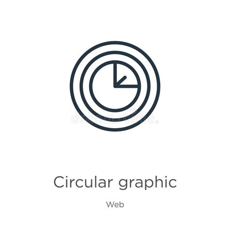 Circular Graphic Icon Thin Linear Circular Graphic Outline Icon