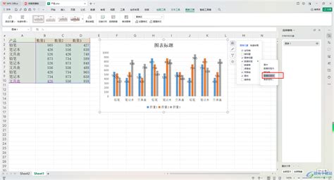 wps图表如何把数据显示在标签外？ wps excel图表设置数据标签显示在外部的方法 极光下载站