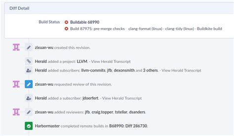 Green Build On The Revision But Marked Failed When You Click On It Issue Google
