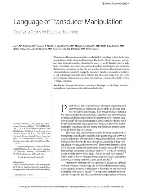 Pdf Language Of Transducer Manipulation Codifying Terms For Effective Teaching