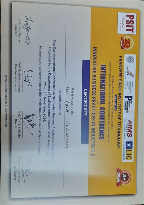 Aditi Srivastava On Linkedin Industry5 Psit