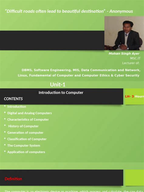 Unit 1 Introduction To Computer System Bccd66b0 0e57 41ba Aaff C9c32bbbdc52 Pdf