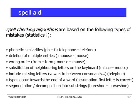 Natural Language Processing Morphology