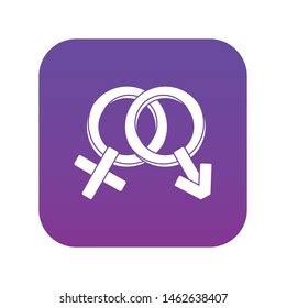 Purple Sex Icon On White Background Stock Vector Royalty Free