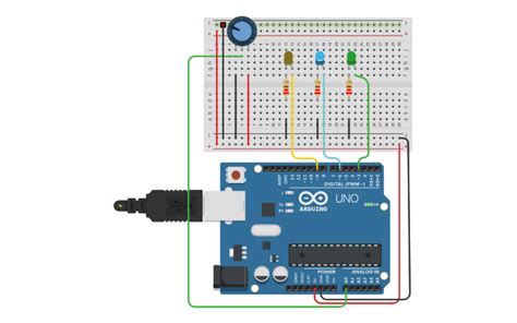 Circuit Design Potentiometer And Led Tinkercad