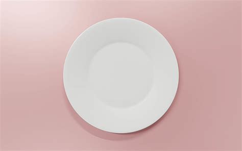 연어 핑크 배경에 빈 접시입니다 복사 공간 3d 렌더링 일러스트레이션이 있는 맨 위 보기 개념에 대한 스톡 사진 및 기타 이미지 개념 공란 그릇 Istock