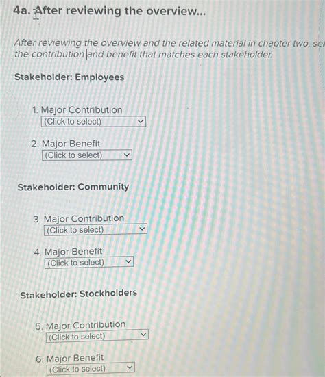Solved 4a ﻿after Reviewing The Overviewafter Reviewing
