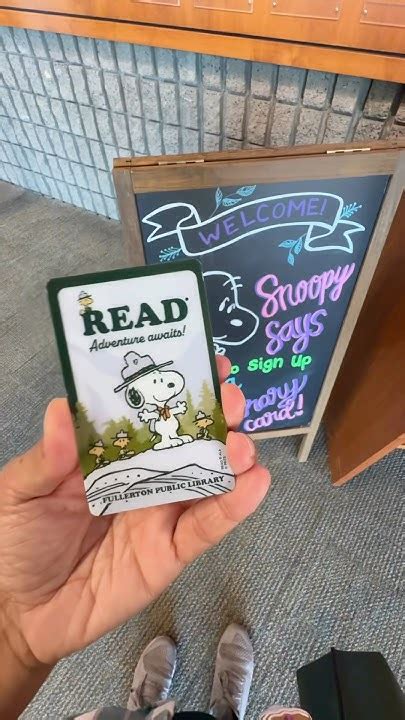 Get A Snoopy Library Card Anaheim Fullerton Socal Library