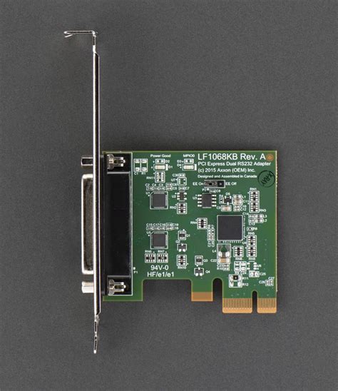 LF KB Native PCI Express Dual High Speed RS Serial Host Adapter Axxon OEM Inc