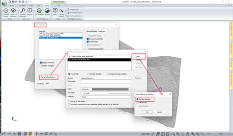 creating a corridor surface for 3d display softree technical systems