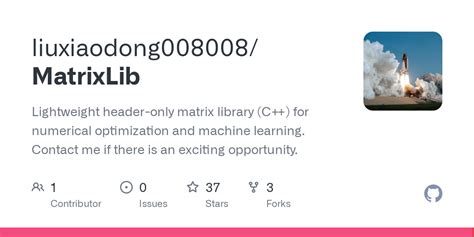 Github Liuxiaodong Matrixlib Lightweight Header Only Matrix Library C For Numerical