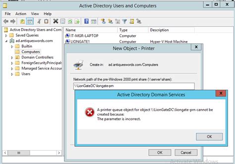 Unable To Add Printer To Active Directory Windows Spiceworks Community