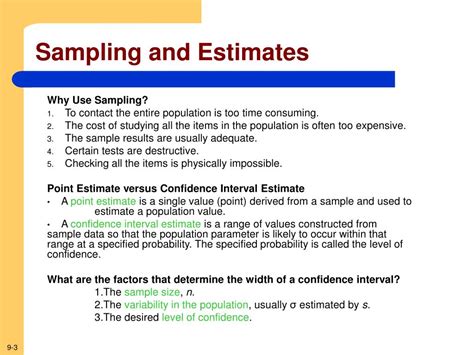 Ppt Estimation And Confidence Intervals Powerpoint Presentation Free
