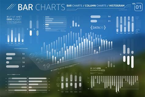 Bar Charts Column Charts And Histograms Infographic Elements Stock Vector Illustration Of
