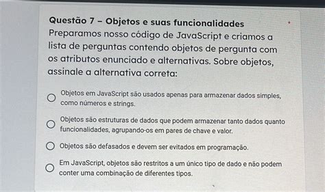 Resolvidoobjetos E Suas Funcionalidades Preparamos Nosso Código De