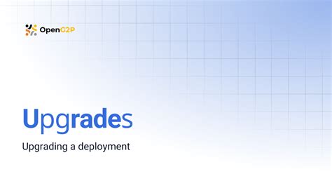 Upgrades Openg2p Docs