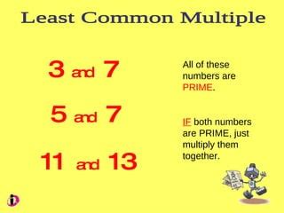 Least Common Multiple Ppt