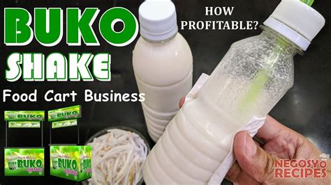 Buko Shake In A Bottle With Costing Buko Shake Food Cart Negosyo Food Cart Shake Recipes
