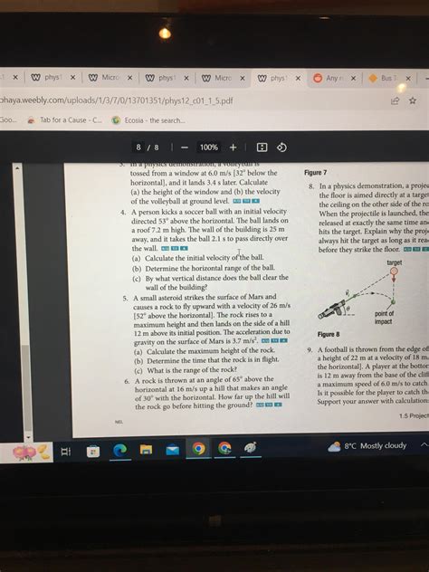 Projectile Motion Why Did Me And My Teacher Get Different Answers R