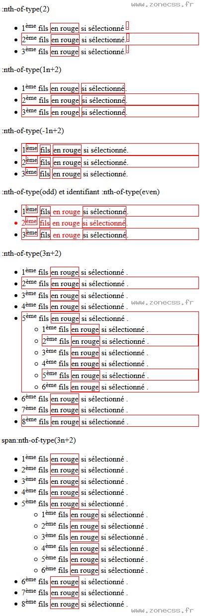 Nth Of Type Css Exemple De Code Zone Css