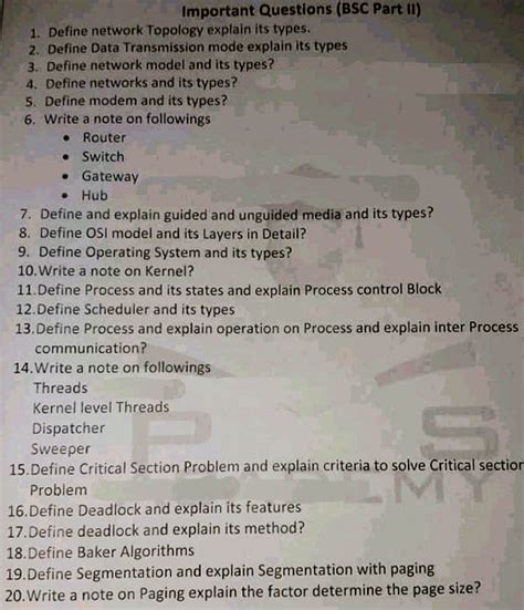 Bsc Part 2 Computer Science Guess Paper 2021 Ratta Pk