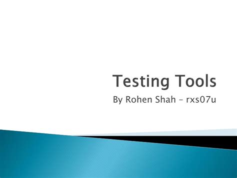 PPT Testing Tools PowerPoint Presentation Free Download ID 1506313