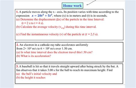 Solved A Particle Moves Along The X Axis Its Position Chegg