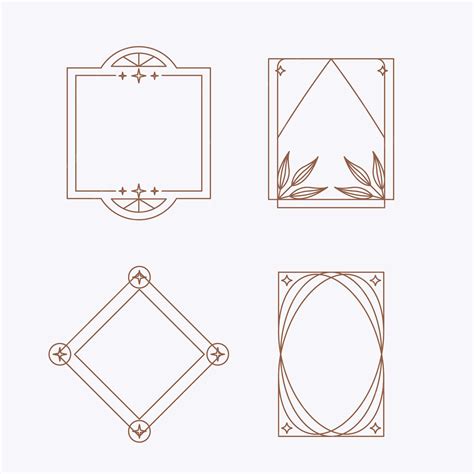 Premium Vector Modern Minimalist Aesthetic Line Elements Set With