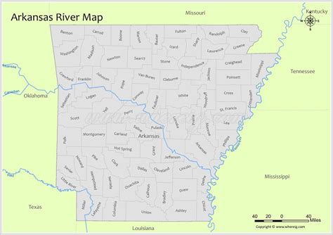 Arkansas River Map United States