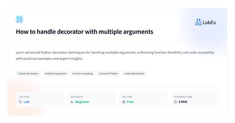 how to handle decorator with multiple arguments labex