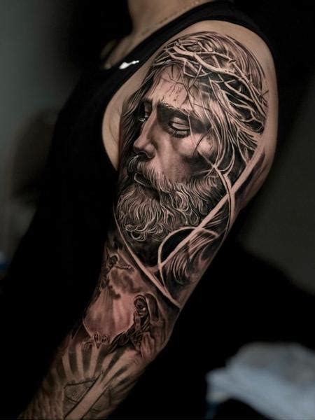 Realistic Jesus Tattoo