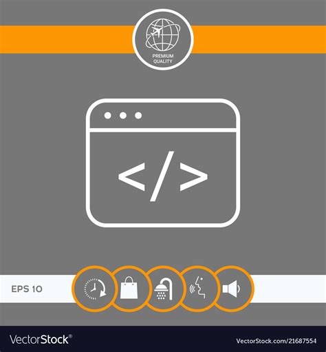 Code Editor Icon Royalty Free Vector Image Vectorstock