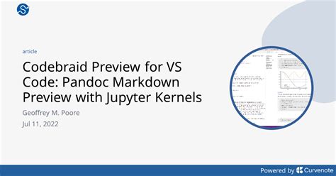 codebraid preview for vs code pandoc markdown preview with jupyter