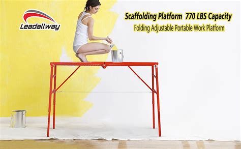 Leadallway Scaffolding Platform 70l X15w X33h 770 Lbs Capacity