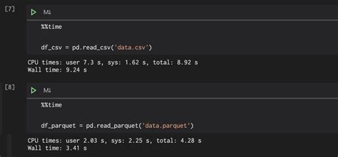 Python高効率でデータフレームをローカルに保存するPandas DataFrame to parquet