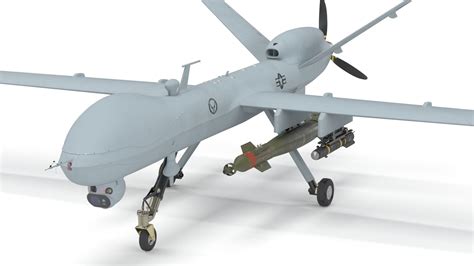 General Atomics Uav Mq 9 Reaper Military Aircraft Drone 3d Model Cgtrader