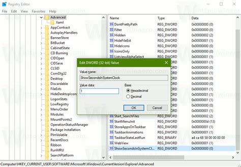 Make Taskbar Clock Show Seconds In Windows