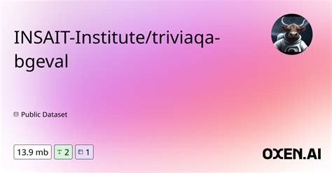 Insait Institutetriviaqa Bgeval Datasets At Oxenai