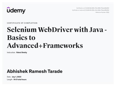 Abhishek Ramesh Tarade On Linkedin Selenium Certification Grateful